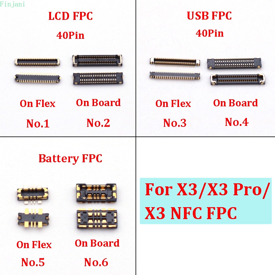 2-10pcs LCD Display Screen FPC Connector For Xiaomi POCO X3 / X3 Pro ...