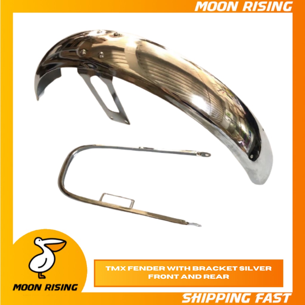 MOTORCYCLE TMX FENDER WITH BRACKET SILVER FRONT AND REAR [MOON RISING ...