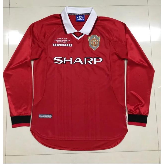 1999-2000 Manchester United home retro Soccer Jerseys Long sleeve ...