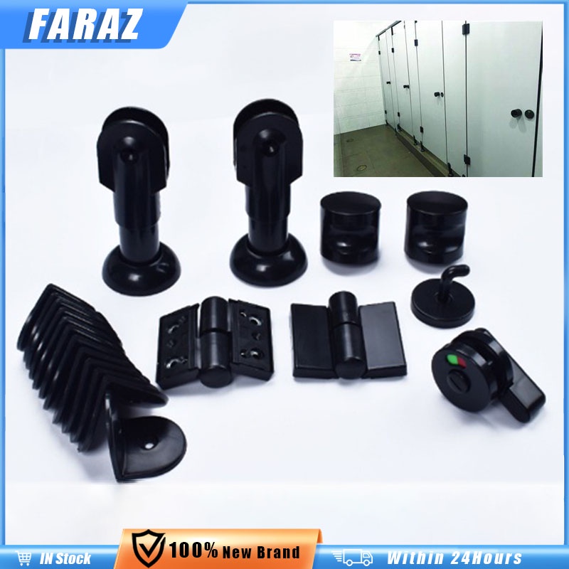 20PCs/Kit 6CM Toilet Partition Accessories PP Nylon Black Bathroom ...