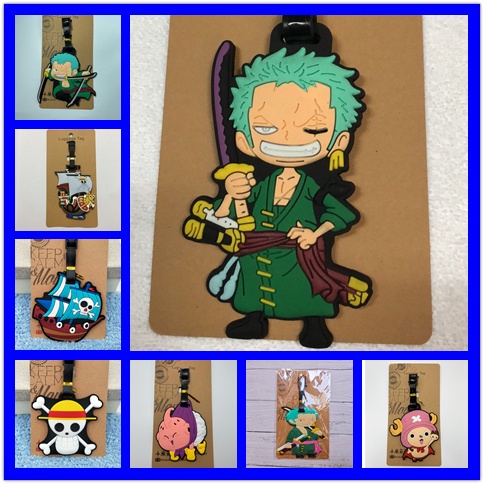 A must-have cartoon luggage tag One Piece Luffy Chopal Skull Pirate ...