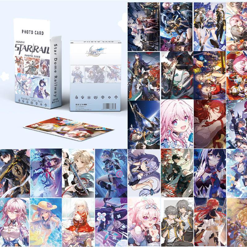 50Pcs/Pack Game Honkai: Star Rail Laser Card Dan Heng March 7th Bronya ...