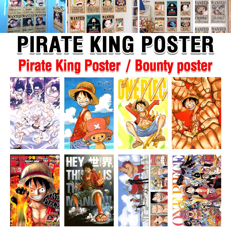 Anime One Piece Wanted Order 8 Sets Wanted Order Poster Wall Decoration ...