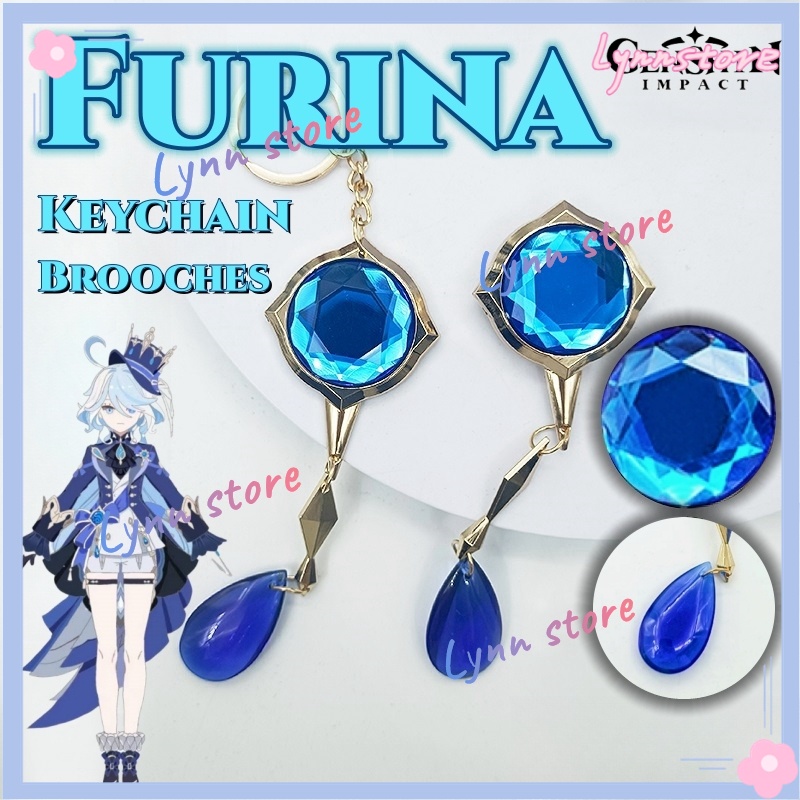 Genshin Impact Vision Fontaine Water God FURINA VISION Keychain ...
