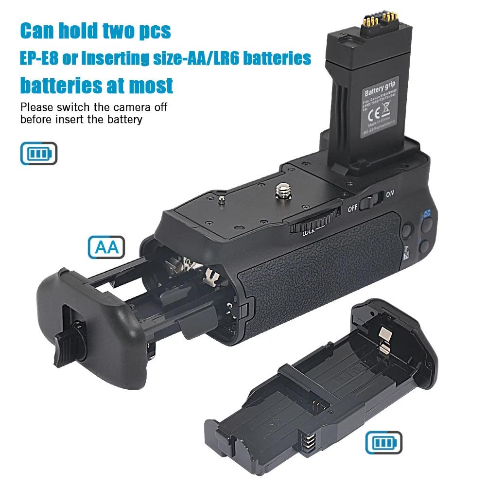 Mcoplus BG-550D Vertical Battery Grip for Canon EOS 550D 600D 650D 700D ...