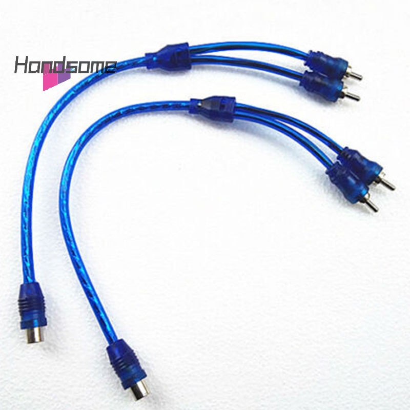 Handsome- 4pcs 7" RCA Audio Cable "Y" Adapter Splitter 1 Female to 2 ...