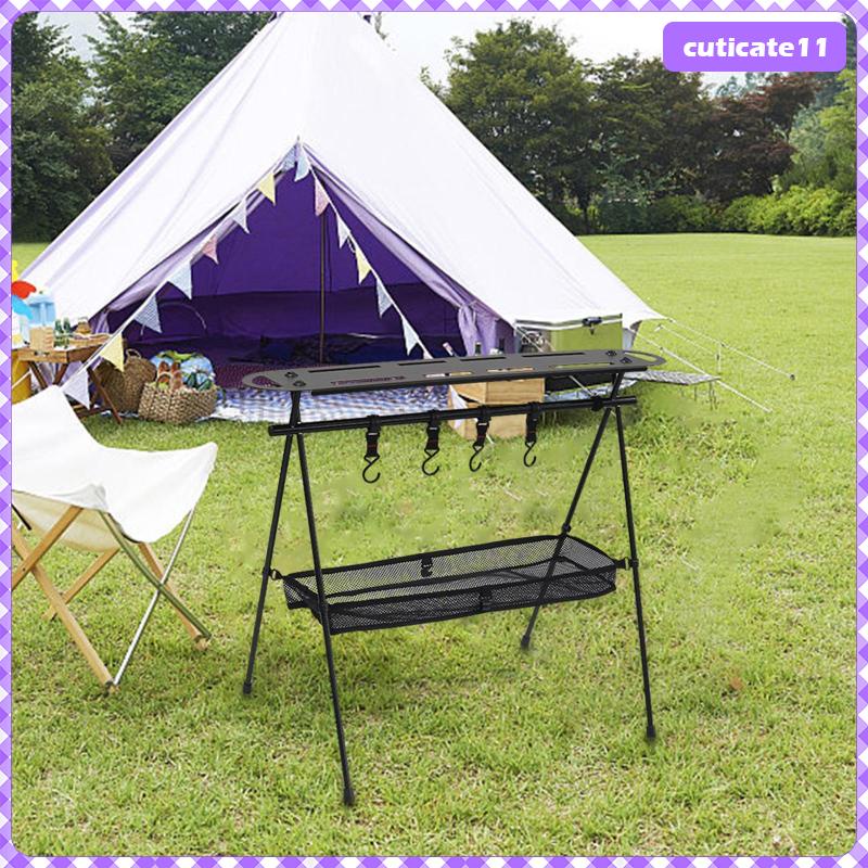 [Cuticate1] Mesh Organizer Camping Hanging Rack BBQ Tool Hanging ...