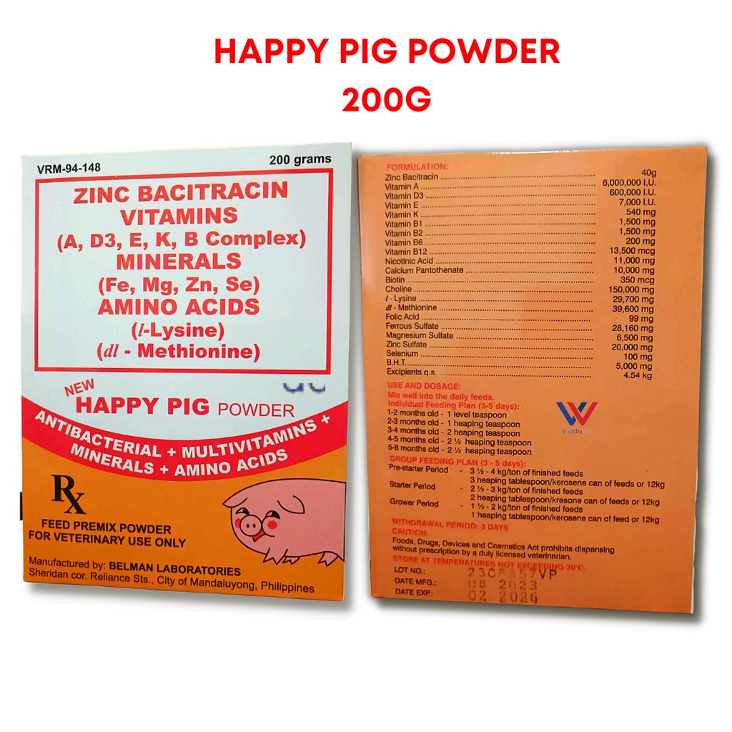 Happy Pig Powder Belman 200grams for farm animals | Shopee Philippines