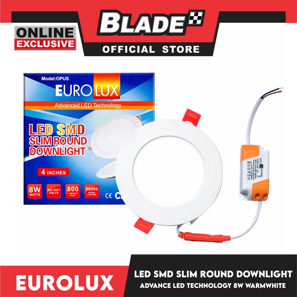 Eurolux OPUS LED SMD Slim Round Downlight 4 Inches 800 lumens 8 watts ...