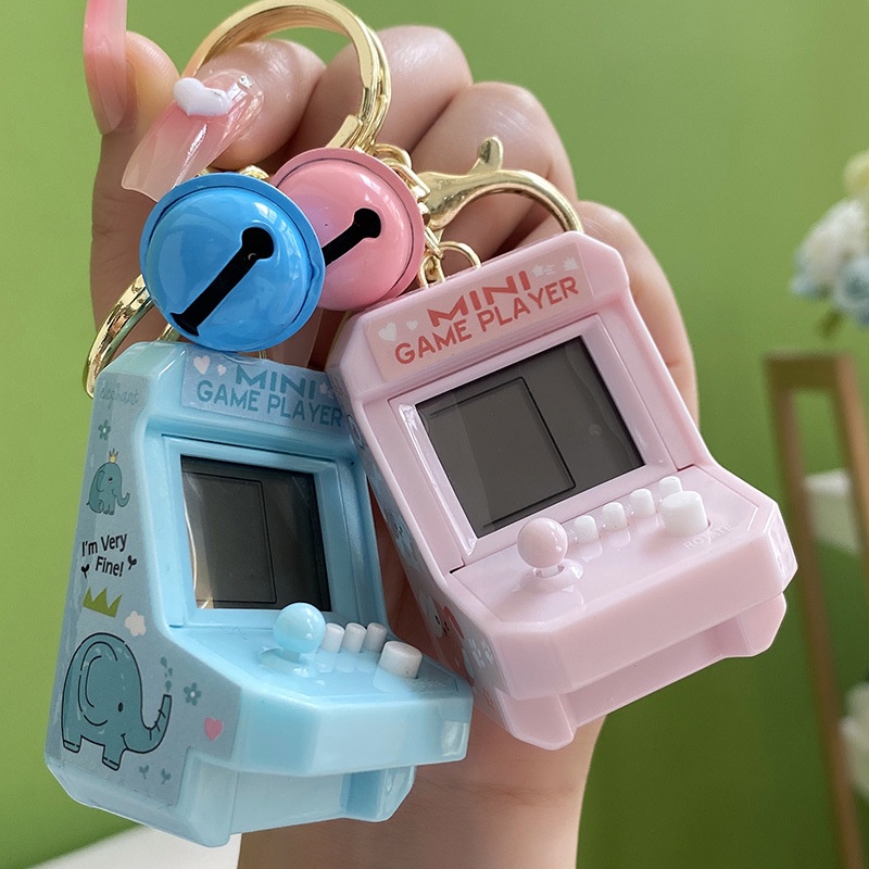 Creative Handheld Mini Tetris Game Console Keychain Exquisite Gift ...