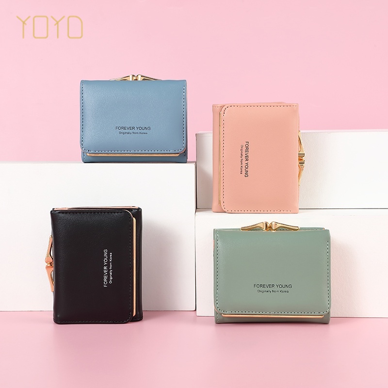 YoYo #6148Card holder tri-fold coin purse mini women's multifunctional ...