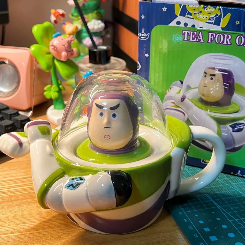 Disney Toy Story 250ml Teapot Mug Set Buzz Lightyear Cup Ceramics Anime ...