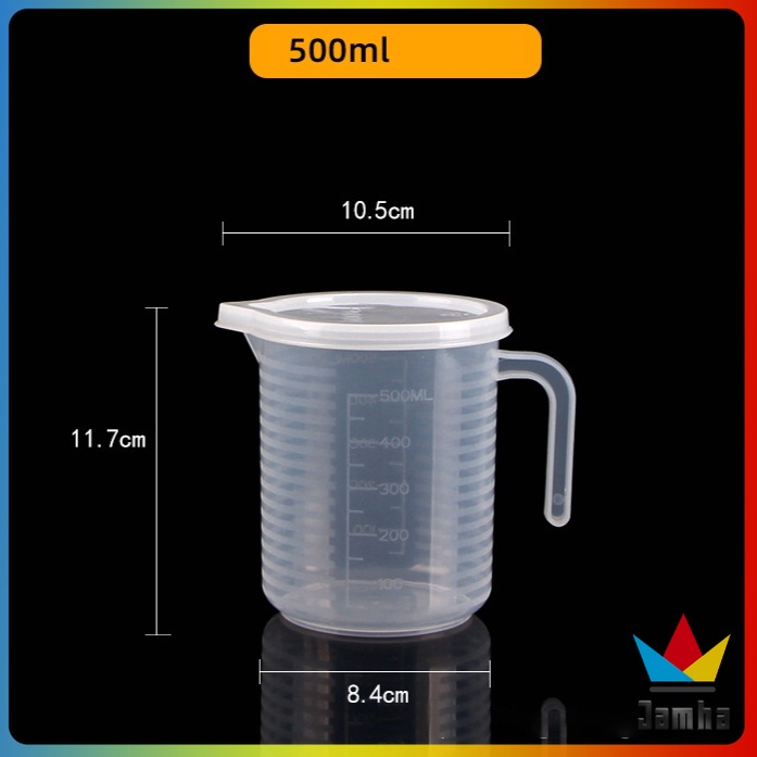 Jamha Clear Plastic Measuring Cup Pitcher Liquid Measure Jug Cup ...