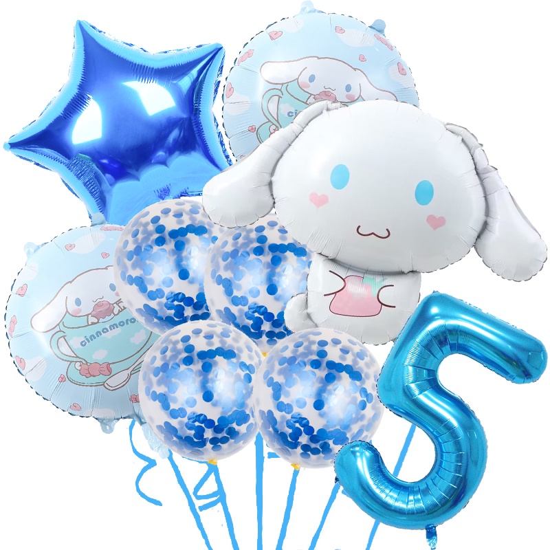 Cinnamoroll Birthday Decor Party Foil Balloon Set 32inch Blue Number ...