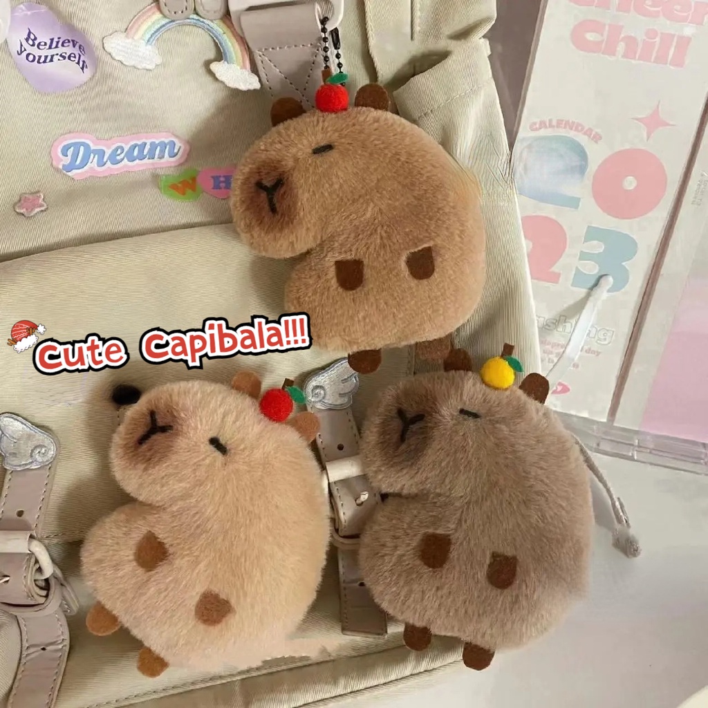 Cute Squeaky CAPIBARA Plush Doll Pendant Kawaii Puffer Fish Toy ...