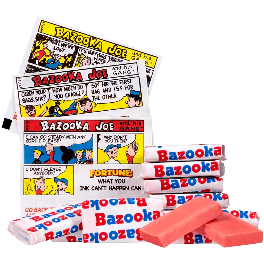 【hot sale】 Bazooka Bubble Gum Individually Wrapped Pink Chewing Gum in ...