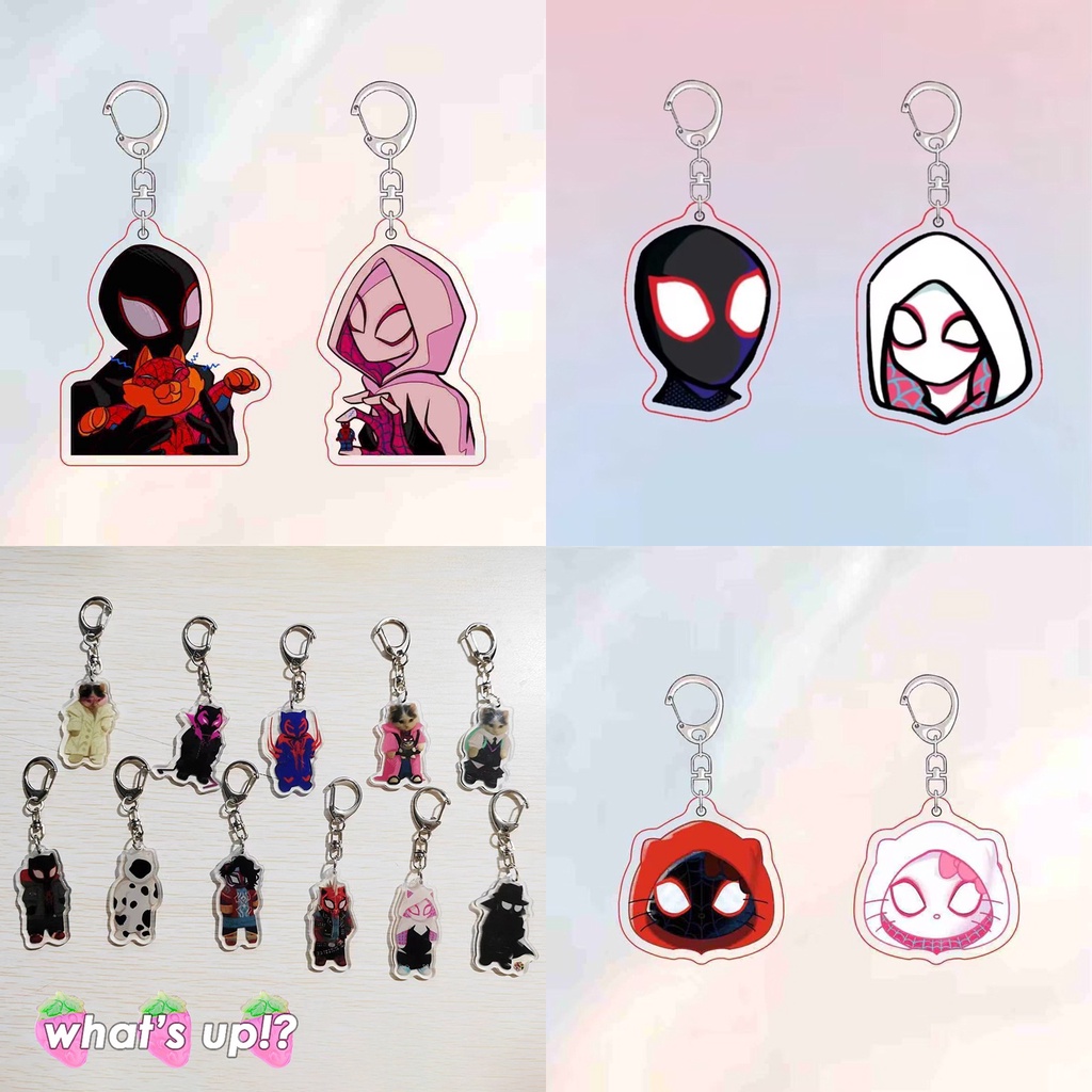 Spider Man Keychain Marvel Super Heroes Key Ring Creative Couple Key ...