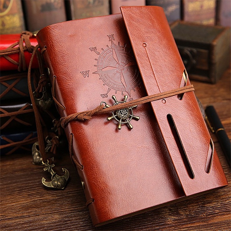 Retro Notebook Replaceable Kraft Blank Paper Inner with Gift Box ...