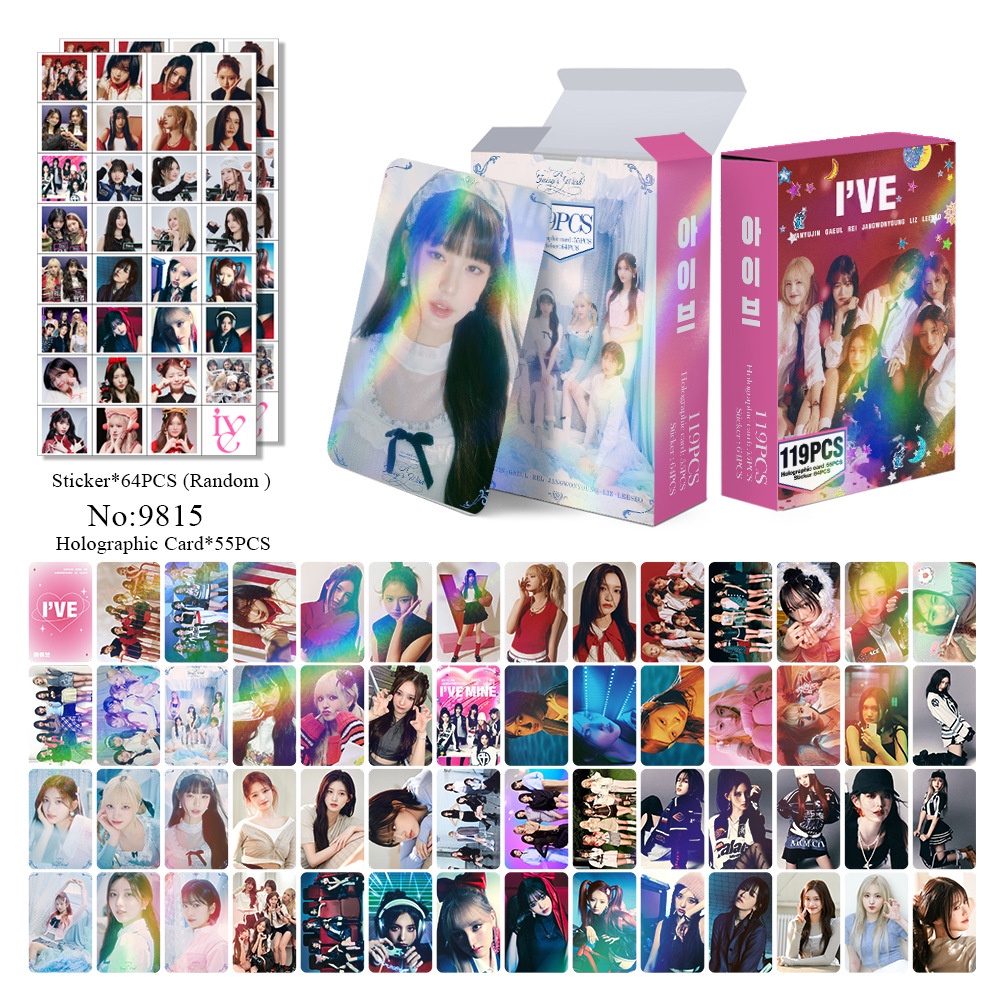50-119pcs IVE Hologram Laser Lomo Cards 2024 Season's Greetings I'VE ...