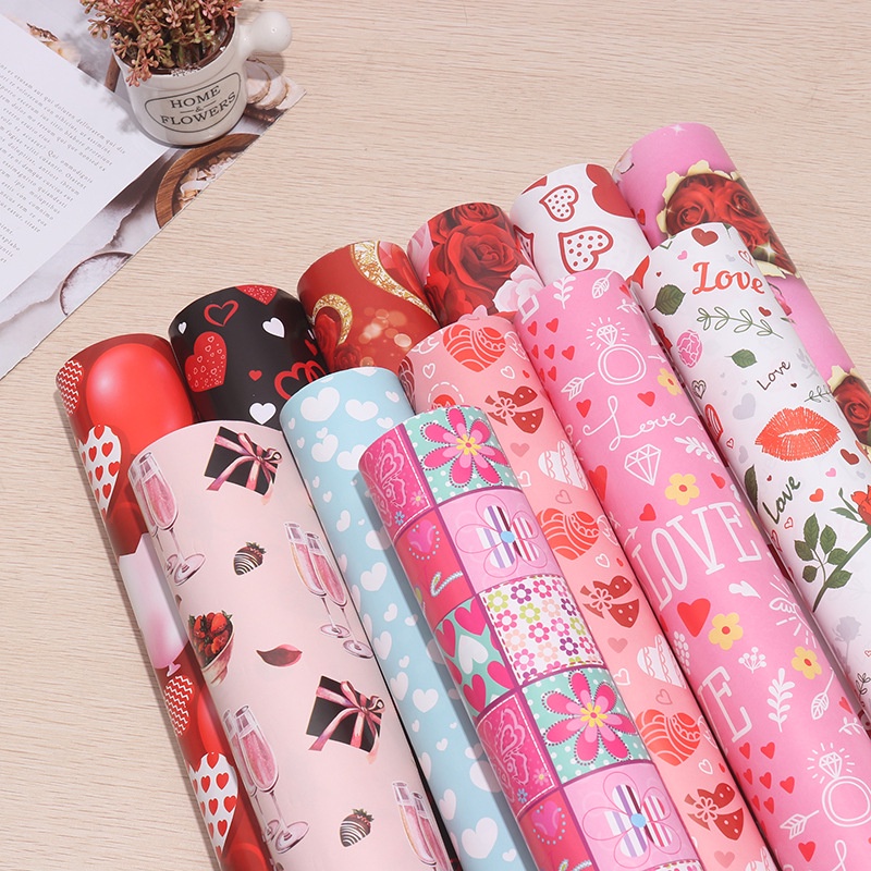 Gift Wrap Paper Birthday Gift Packaging Paper Wind Valentine's Day ...