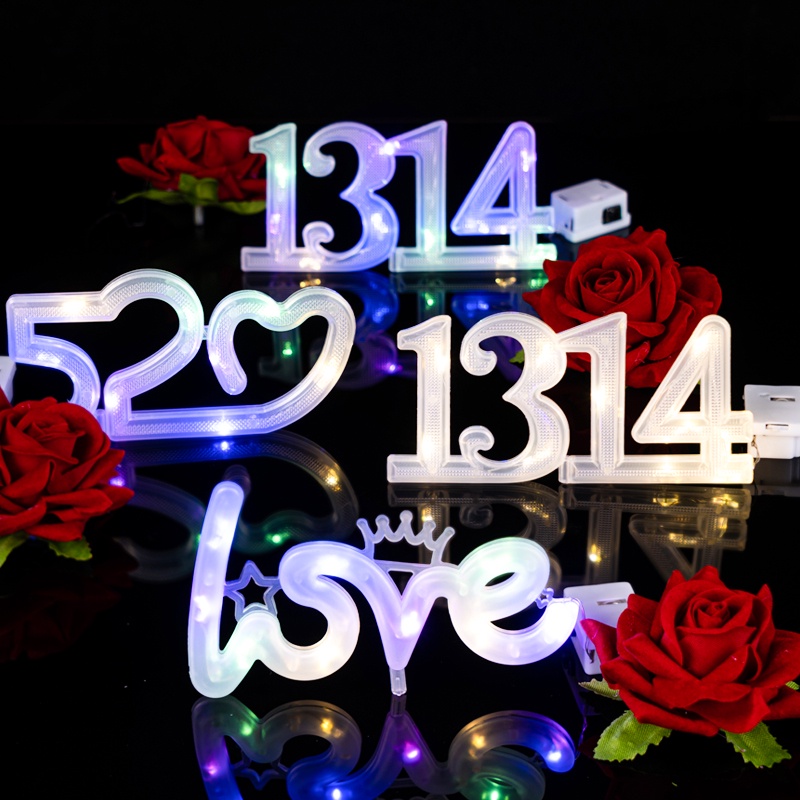 Cake decorative light love letter light cake LED light emitting ...