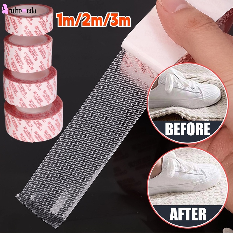 1/2/3M Red Letter Double Sided Grid Fiber Cloth Base Tape Mesh ...