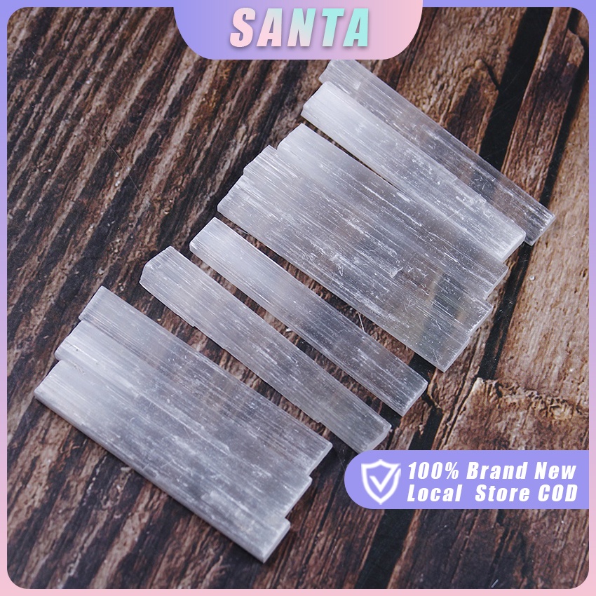 10pcs Natural Selenite Stick Rough Crystal Stick Meditation Reiki ...