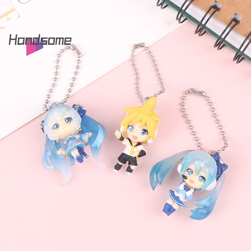 Handsome- 1Pc 4cm Hatsune Miku Keychain Keyring Kawaii Gift for Girls ...