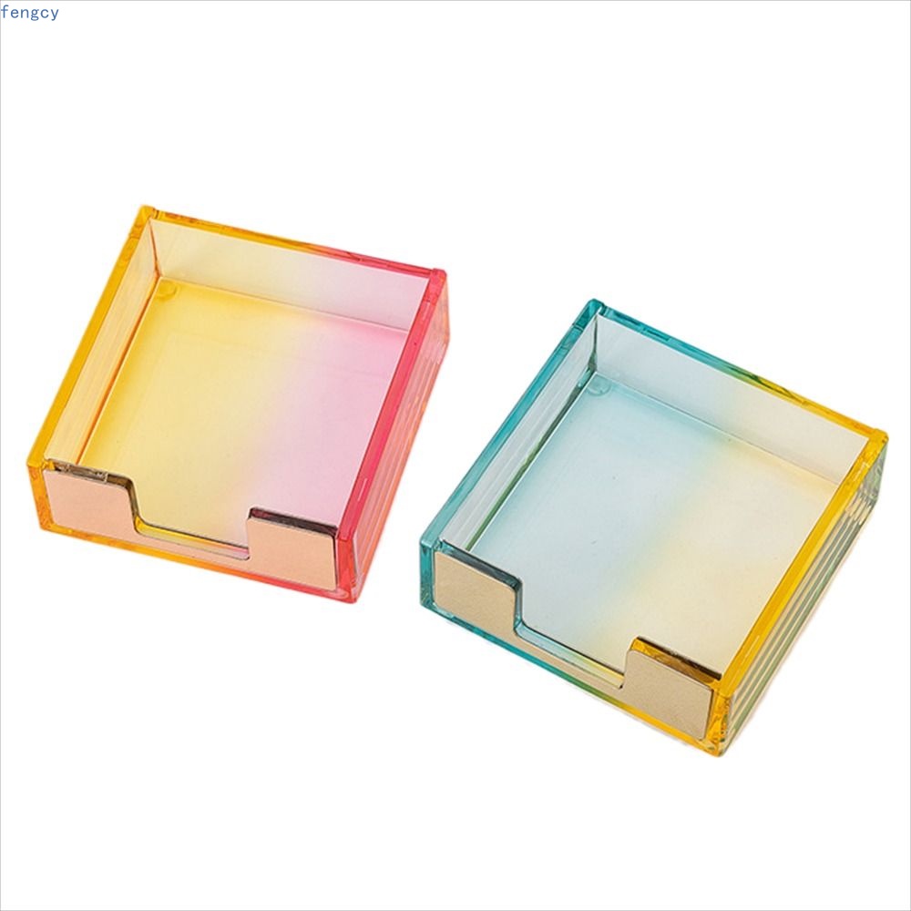 FENGCY Sticky Notes Box, Acrylic Clear Memo Pad Holder, School Supplies ...