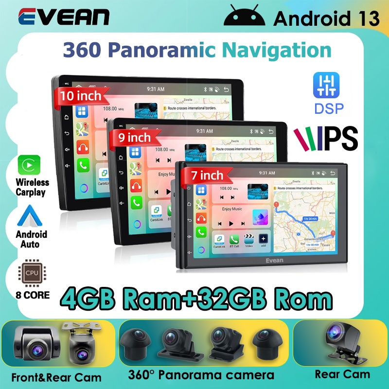 8Core Android Head Unit Car Stereo 360 Panoramic Navigation (4G Ram+ ...