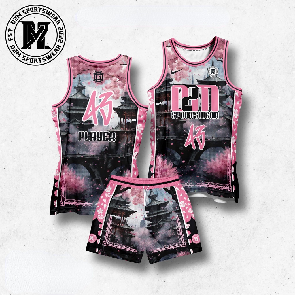 Basketball Jersey D2M Sportswear Pink Sakura Full Sublimation Pba ...