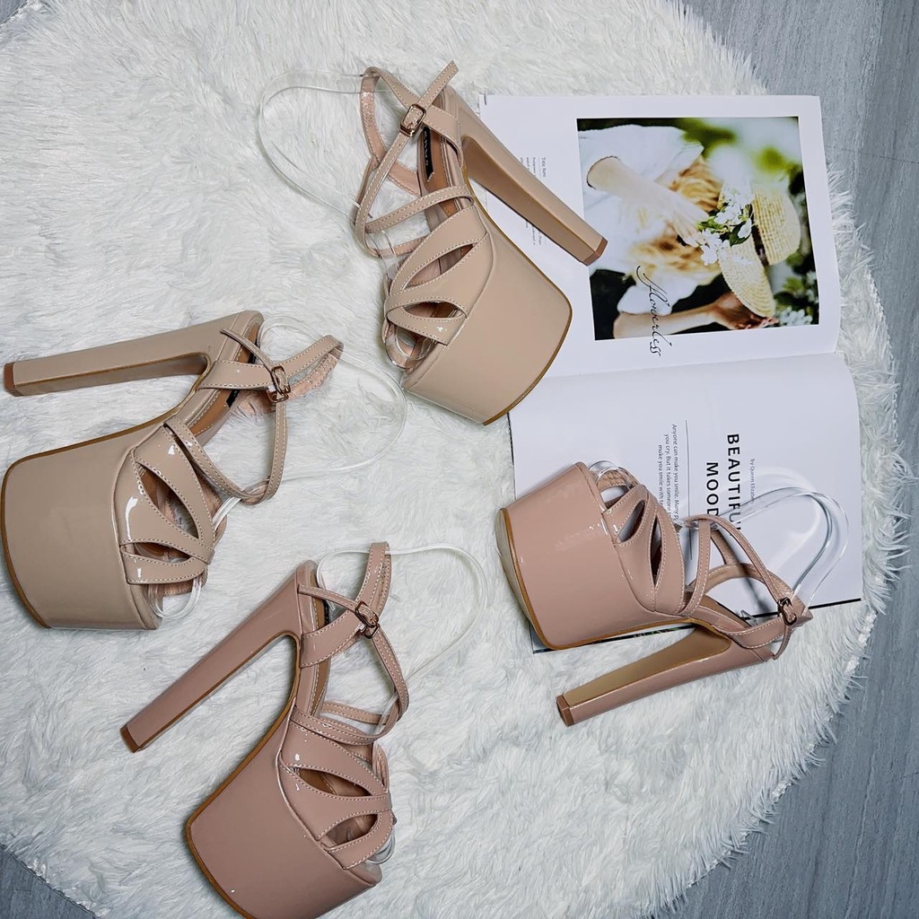 bragais Korean fashion glossy Pageant heels 6.8inches Very High Heel ...