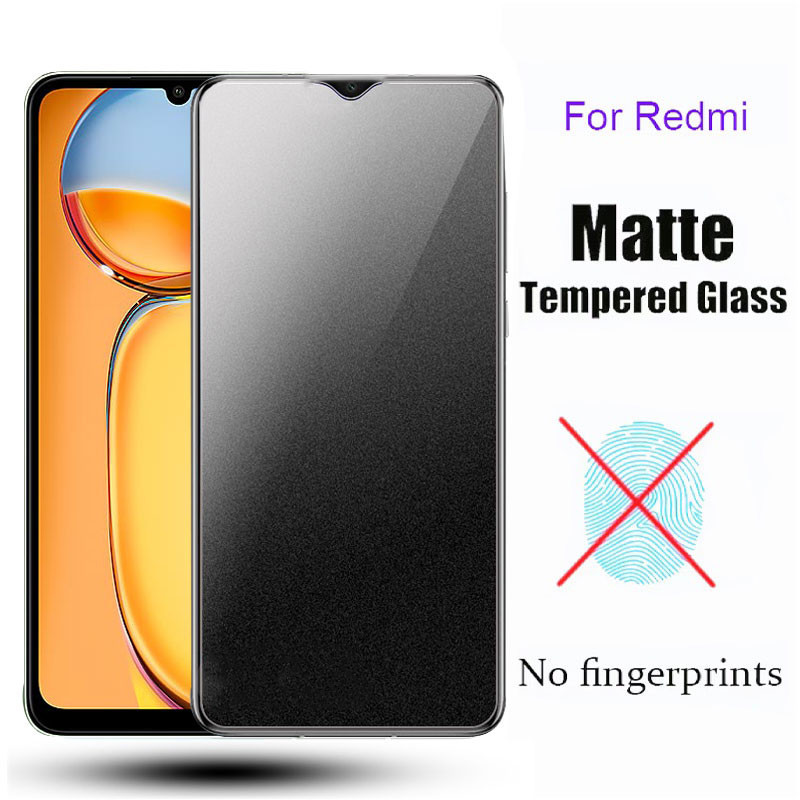 Anti-fingerprint Matte Tempered glass For Redmi A3 A2 A2+ A1 14C 14R 13 13C 12 12C 11A 10 9 8 ...