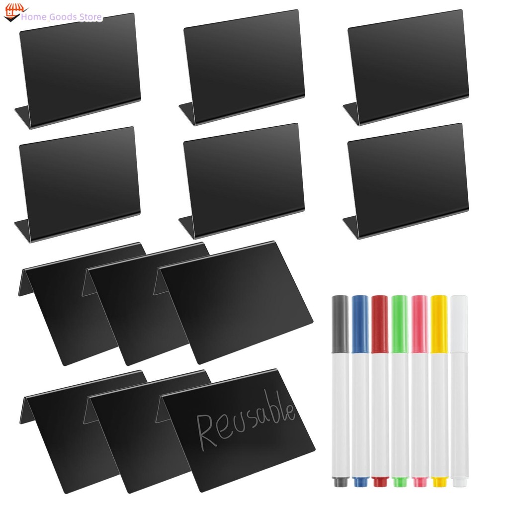12Pcs Mini Chalkboard Sign Small Desktop Chalkboard Sign Reusable L ...