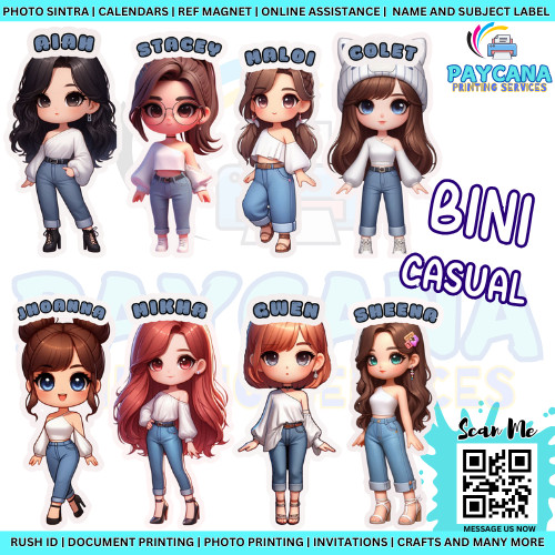 CHIBI Stickers Set of BINI, BTS, BlackPink, SB19, NewJeans, Katseye ...