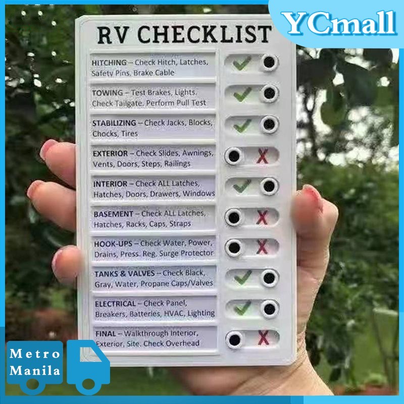 Checklist Board RV TO DO Checklist Planner Board Responsibility ...