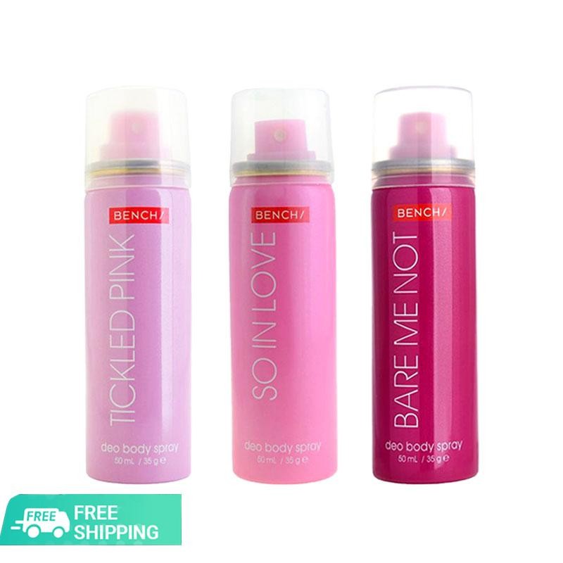 Bench Pink Deo Body Spray (Tickled / So In Love / Bare Me Not) | Shopee ...