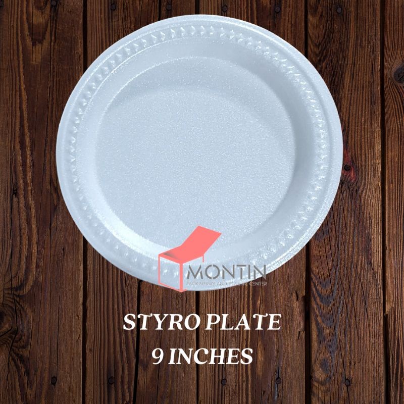 50pcs Styro Plate 9inch | Shopee Philippines