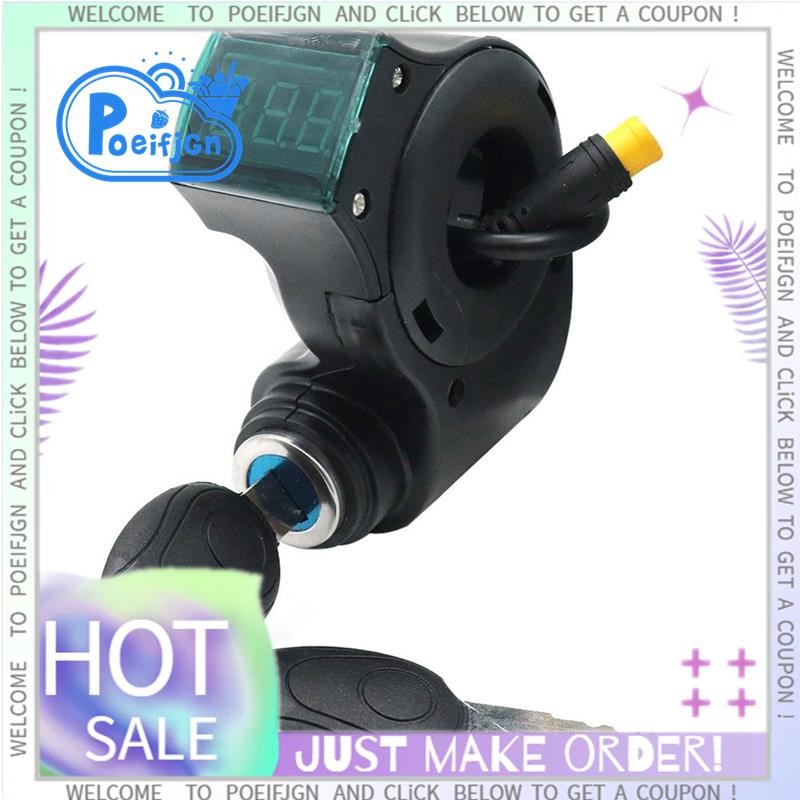 E-Bike Lgnition Lock Key Thumb Throttle Voltmeter Black Digital Voltage ...