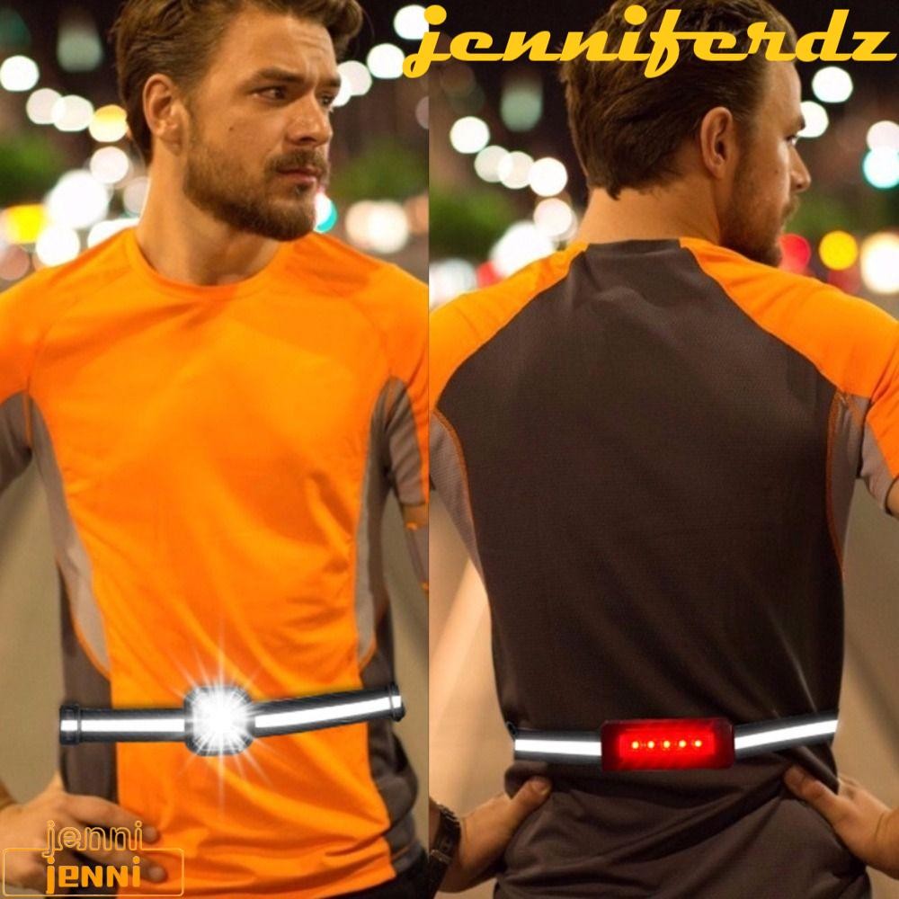 JENNIFERDZ Night Running Lights, Rechargeable Reflective Elastic Band ...