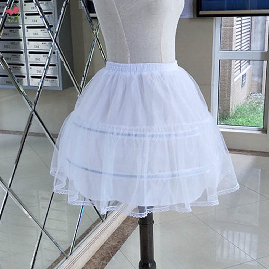 MT Short Bustles Petticoats 2 Hoops One Layer for Skirts Cosplay Bubble ...