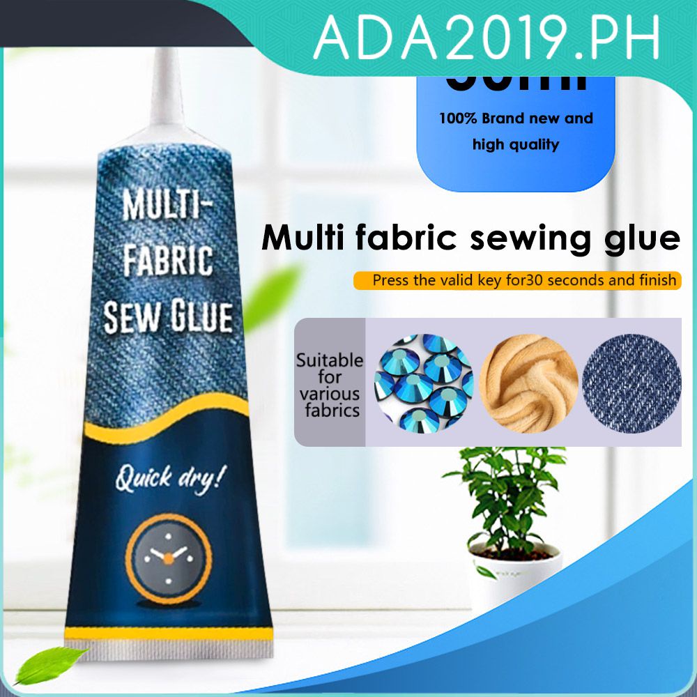 50ml Quick Drying Cloth Fabric Repair Glue Liquid No Sew Glue Fast Tack ...