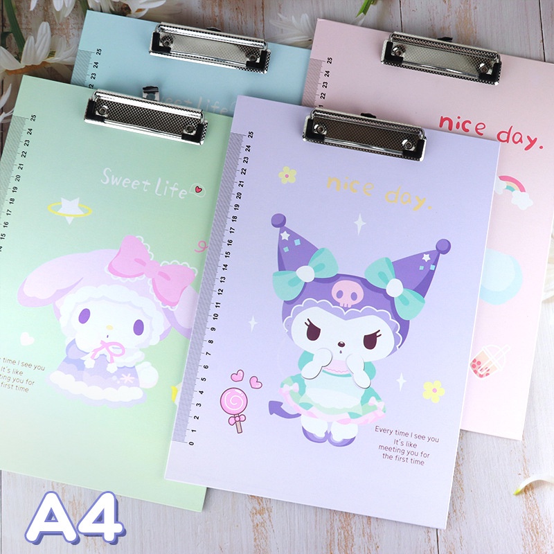 Cute Cartoon A4 File Clipping Board Organizer Office Student Document ...