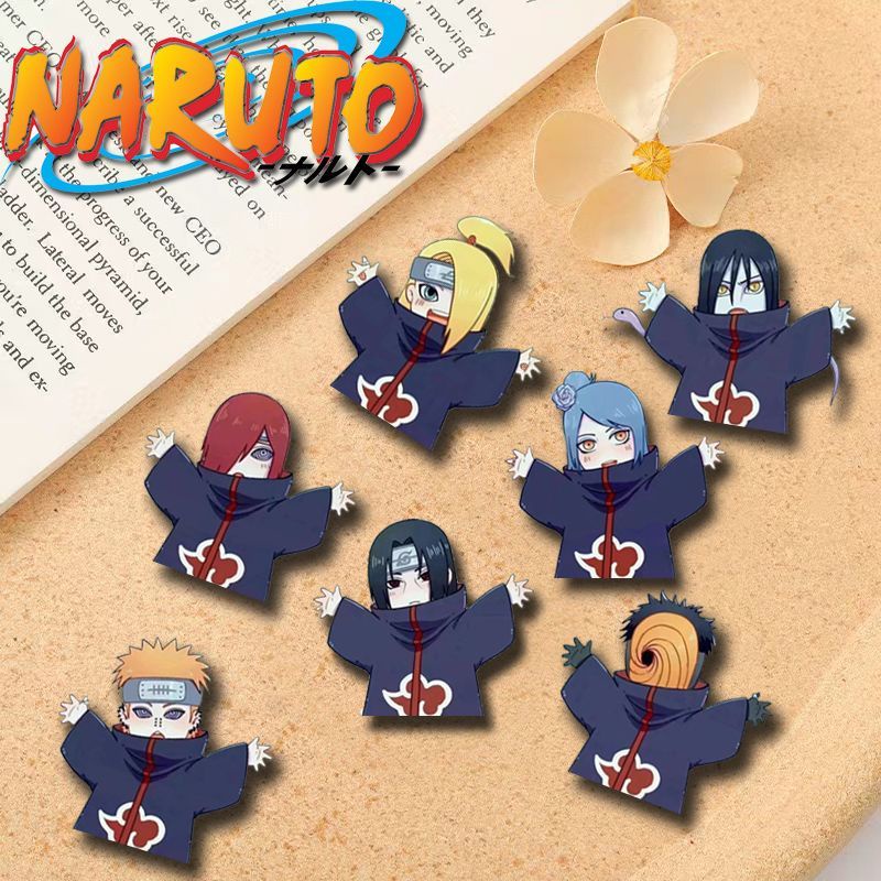 Naruto Q Edition Pin Badge Set Akatsuki Organization Hug Acrylic Emblem ...