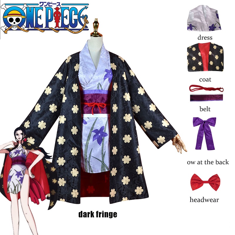 One Piece Nico Robin Cosplay Costume Roronoa Zoro Kimono Robe Full Set ...