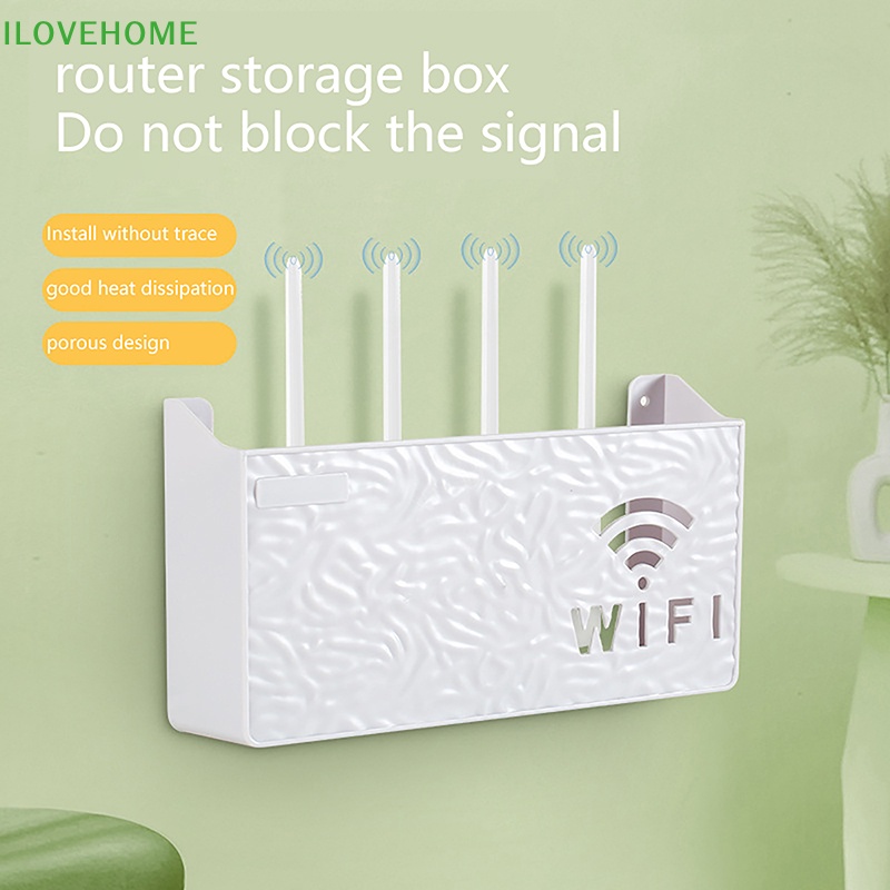 ILOVEHOME Wall-Mounted Router Box Office Media Decor Console Wifi Wifi ...
