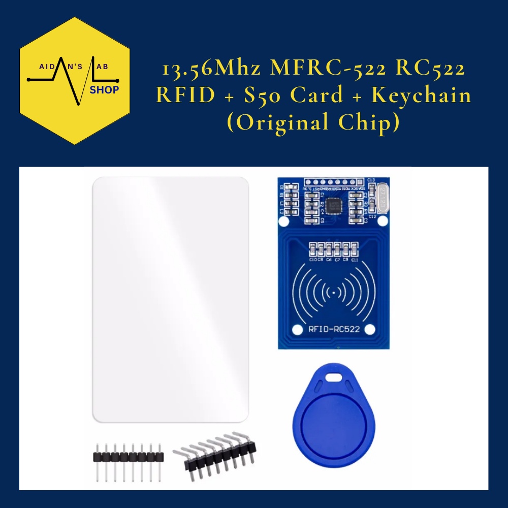 13.56Mhz MFRC-522 RC522 RFID + Card + Key tags | Aidans Lab | Shopee ...