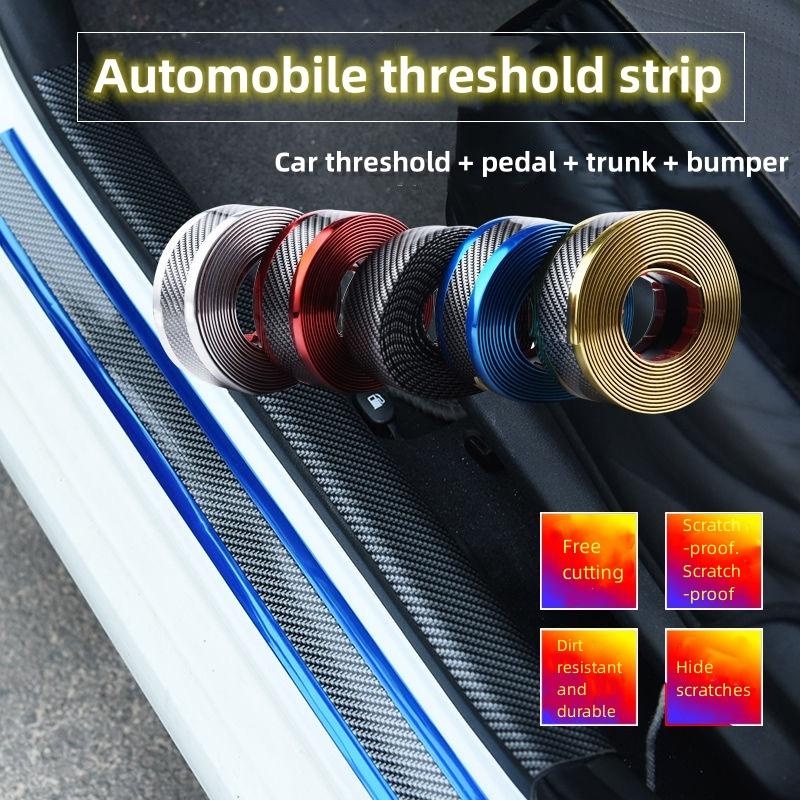 Carbon Fiber Car Door Sill Strip Protector for Toyota Avanza Innova ...