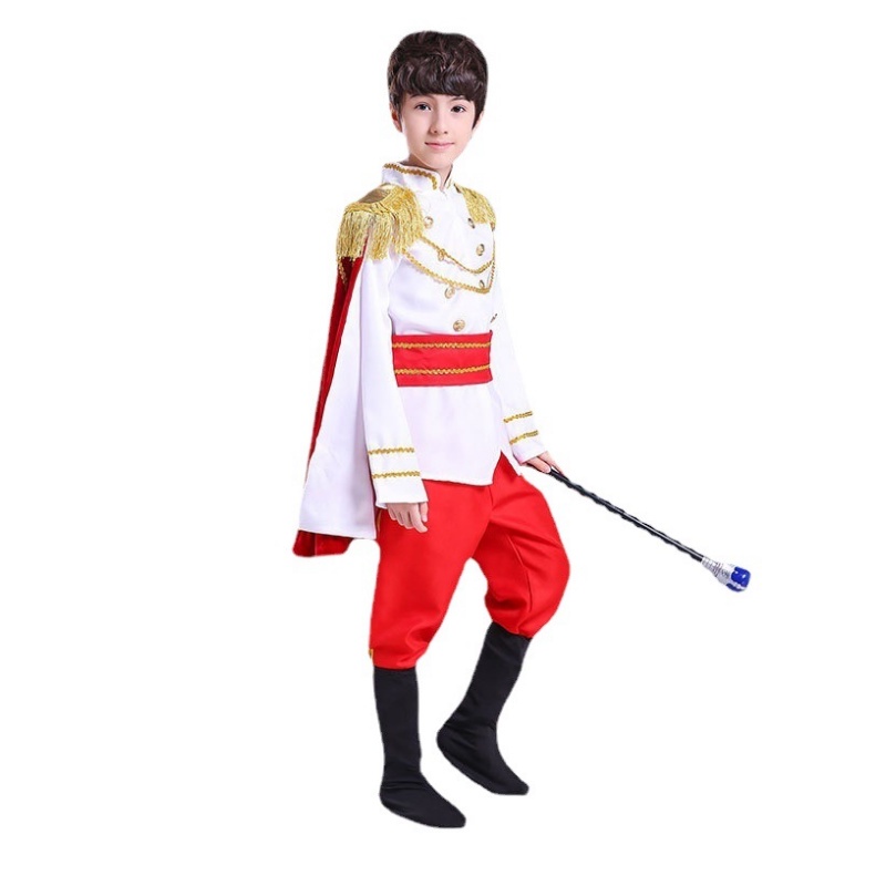 Prince King for boys Cosplay Halloween Costume for Kids Cape Crown for ...