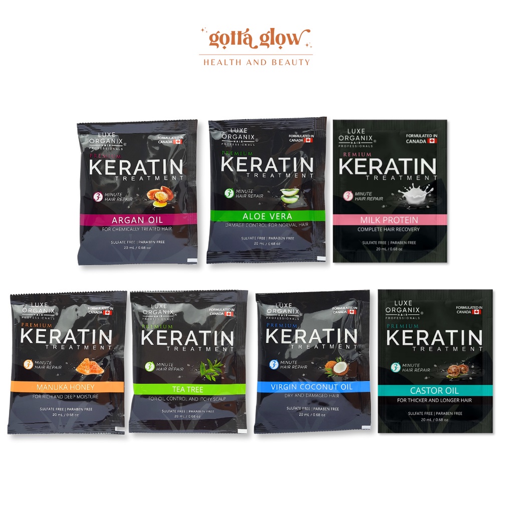 Luxe Organix Premium Keratin Treatment 20ml VCO Argan Aloe Manuka Honey ...